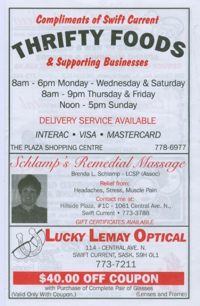 SaskCollections : Artifact : Thrifty Foods Handbill [1997.13.1]